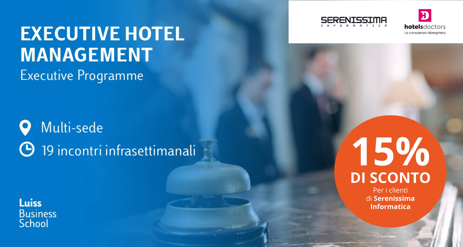 Executive Programme in Hotel Management: sconto 15%