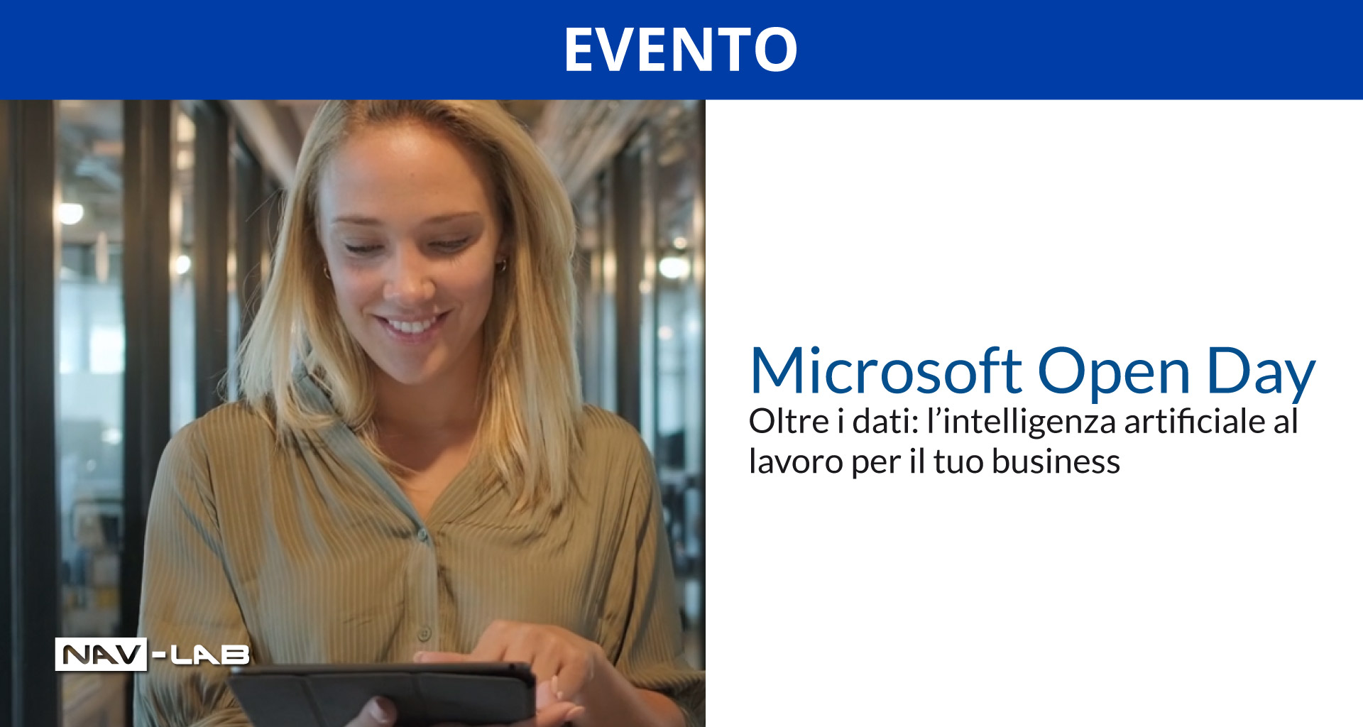 Microsoft Open Day | Oltre i dati | Evento NAV-lab