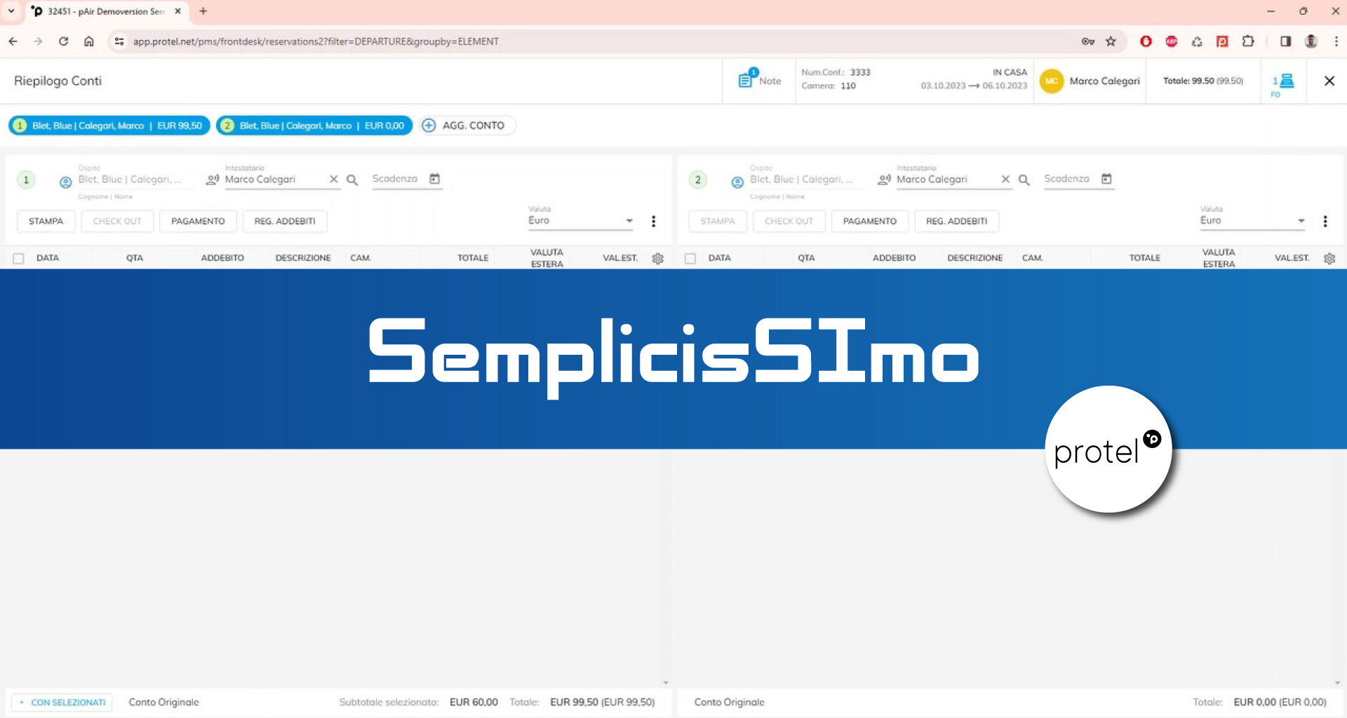 Dividere il conto del cliente in due documenti fiscali